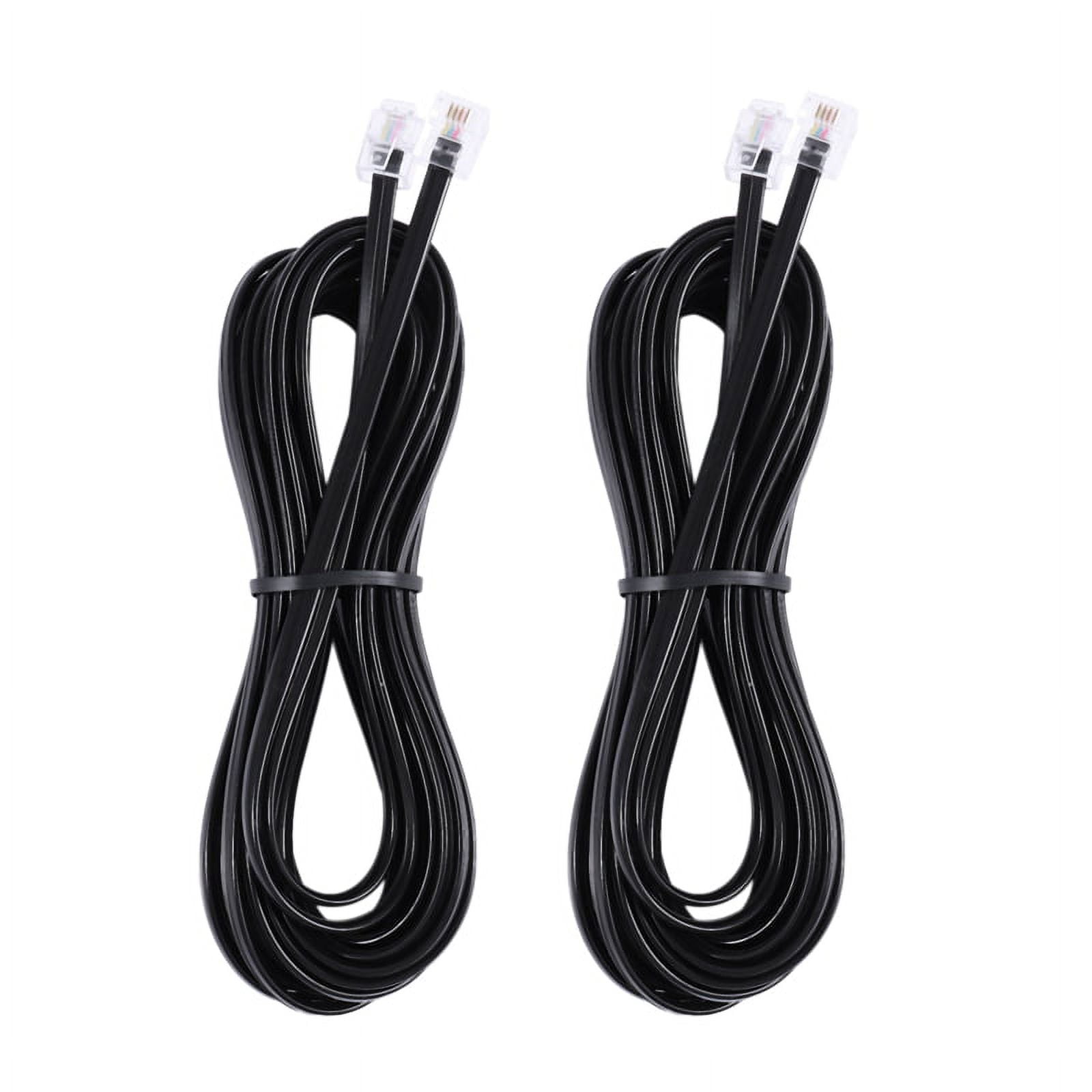 2X RJ11 6P4C Telephone Cable Cord ADSL Modem 5 Meters - Walmart.com