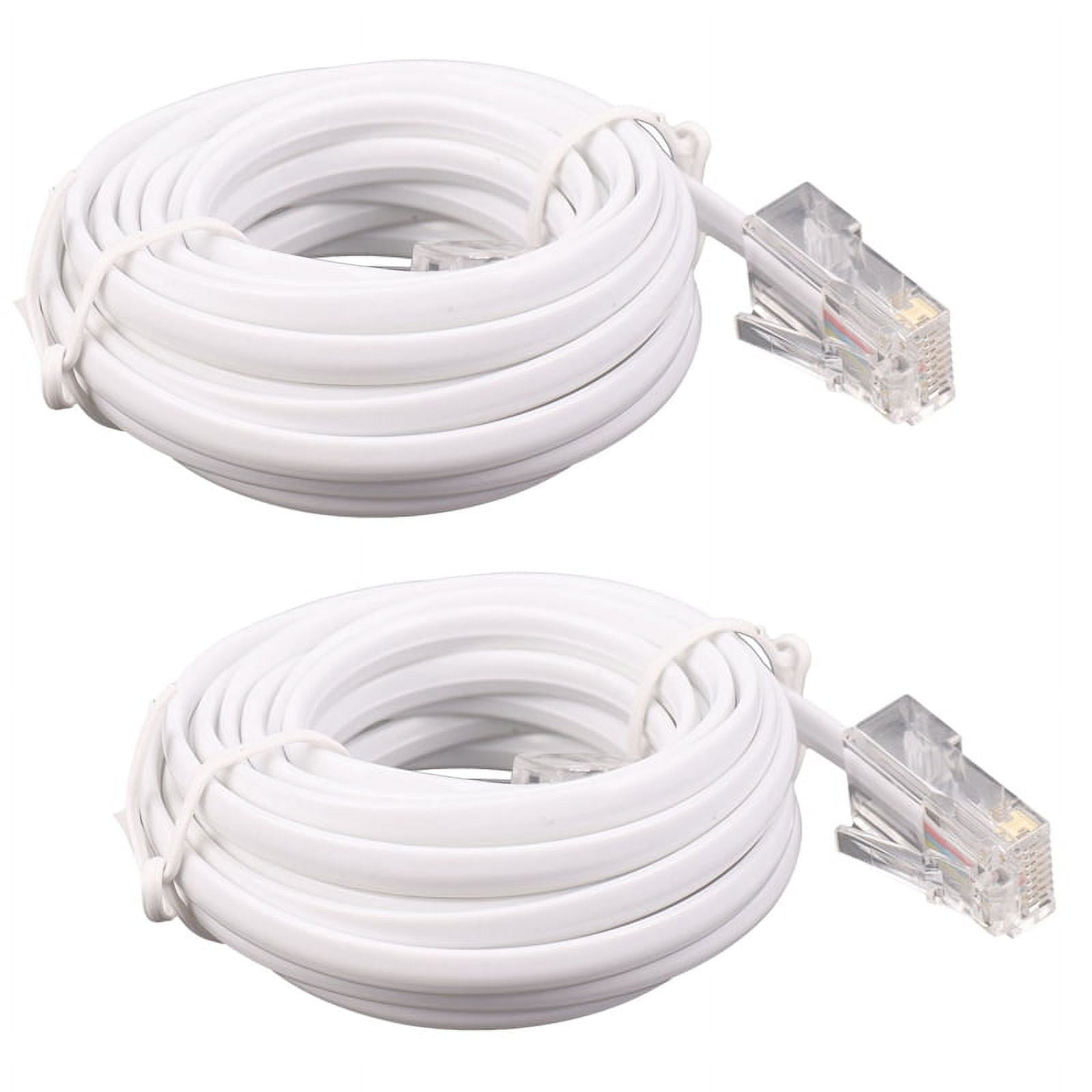 2X RJ11 6P4C to RJ45 8P4C Modular Phone Internet Extension Cable 3 ...