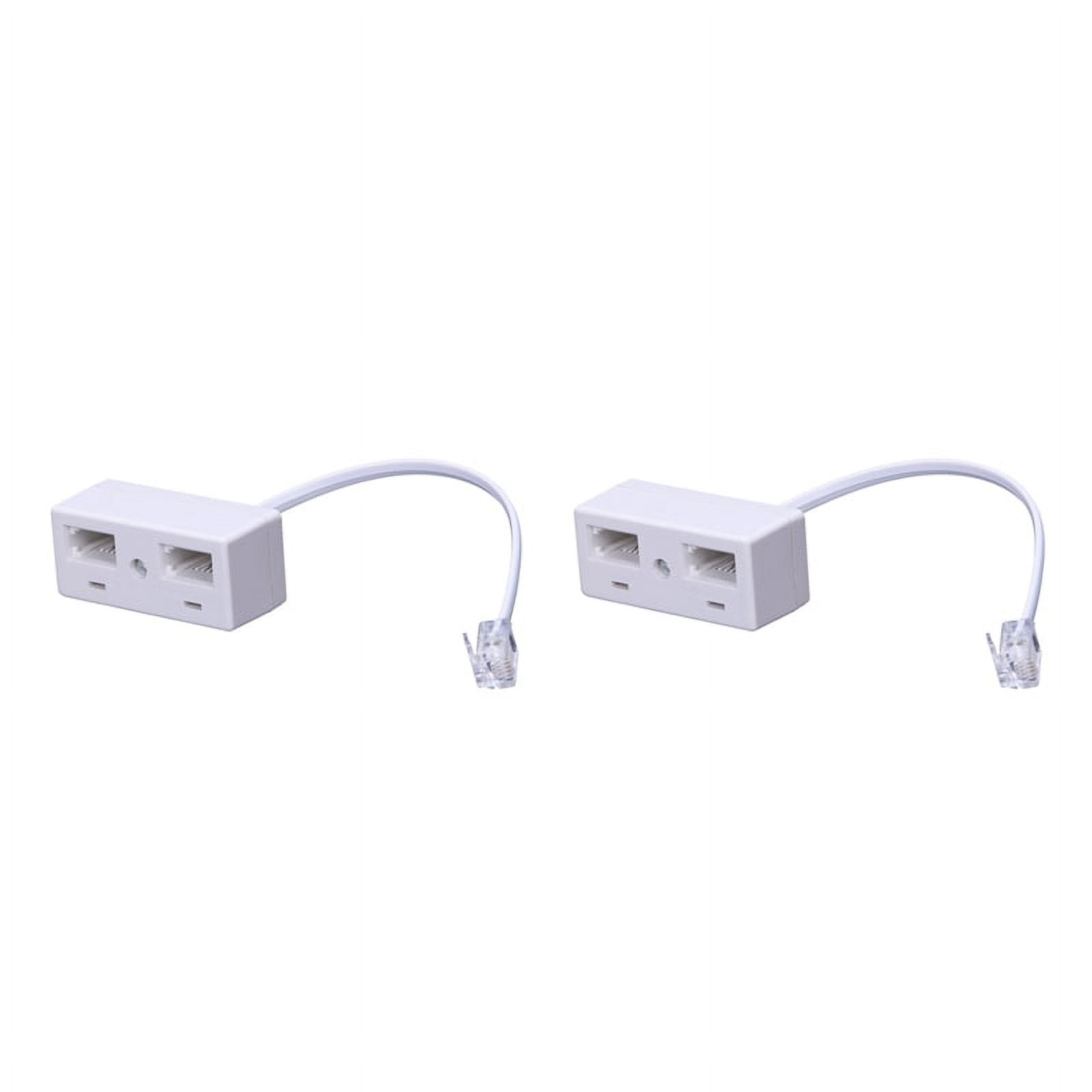 2X RJ11 Plug to Dual UK BT Telephone Socket Convertor,2 x RJ11 Plug to ...
