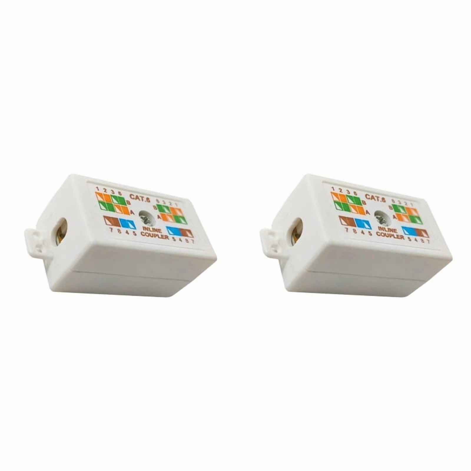 2X RJ45 Cat6 Junction Box for Ethernet Networking Cable Connection ...