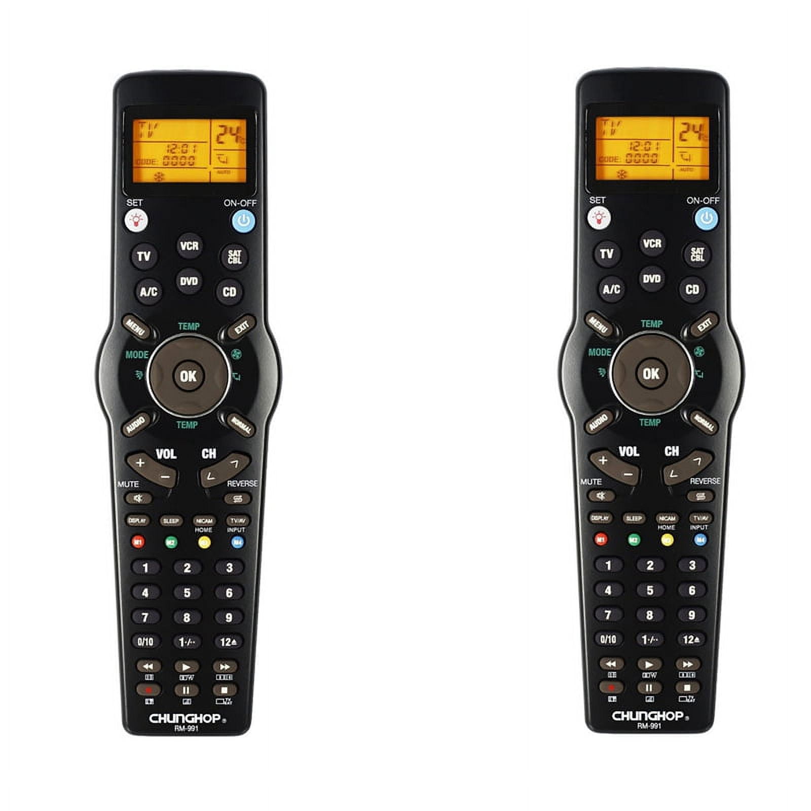 2x Rm991 Smart Universal Remote Control Multifunctional Learning Remote