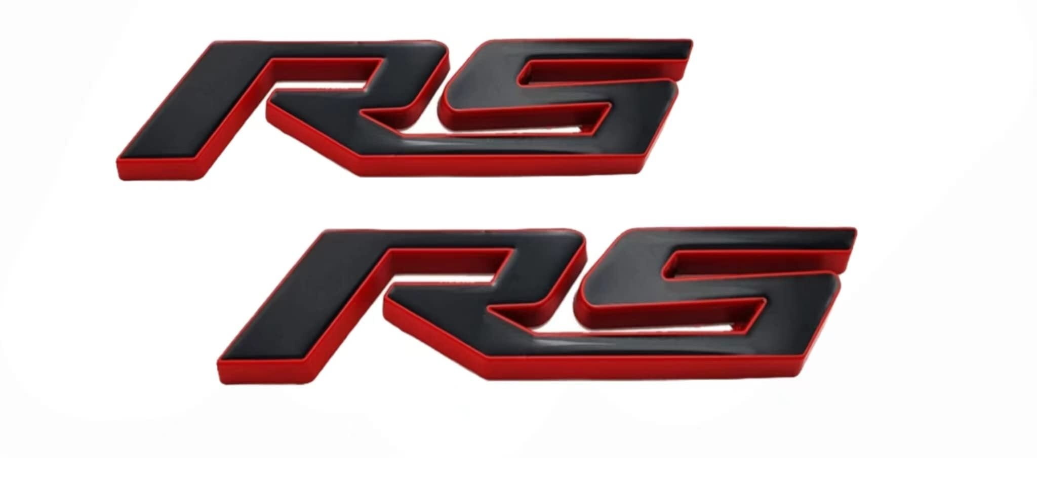 2X RS Emblem 3D Metal Badge Car Trunk Emblem Badge Tailgate Sticker ...