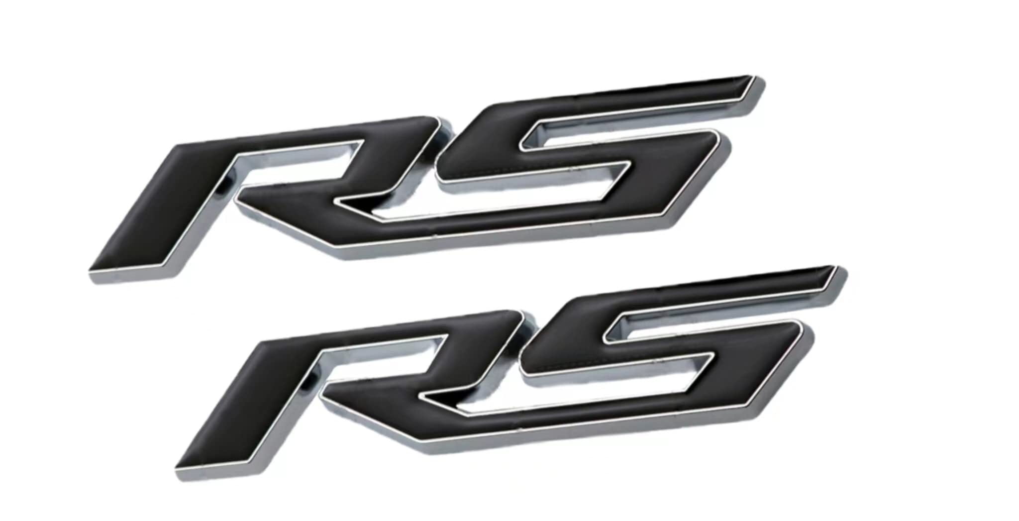 2X RS Emblem 3D Metal Badge Car Trunk Emblem Badge Tailgate Sticker ...