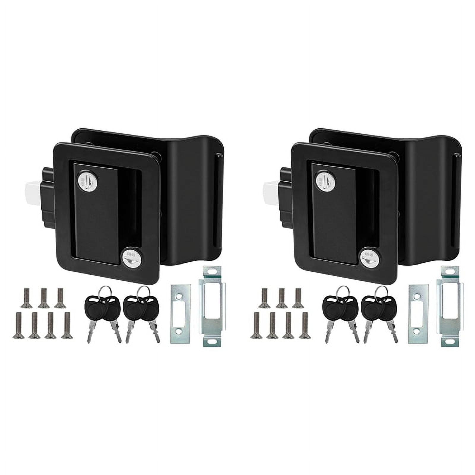 2X RV Travel Trailer Entry Door Lock, Door Latch with Paddle Deadbolt ...