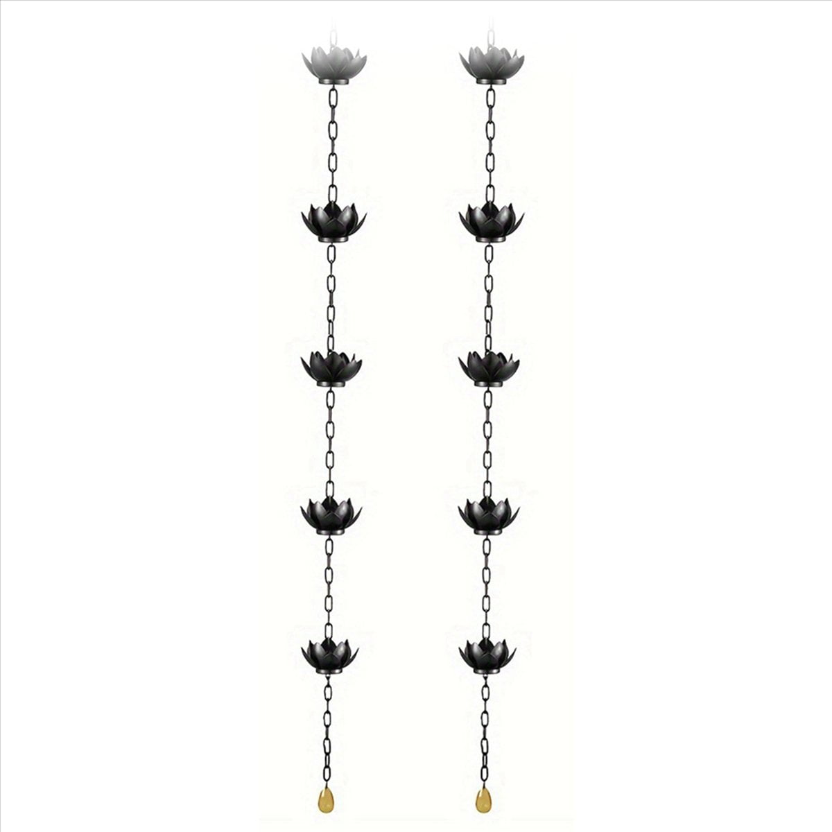 2X Rain Chain, Lotus Catcher Chain for Gutters Outside , Cups to ...
