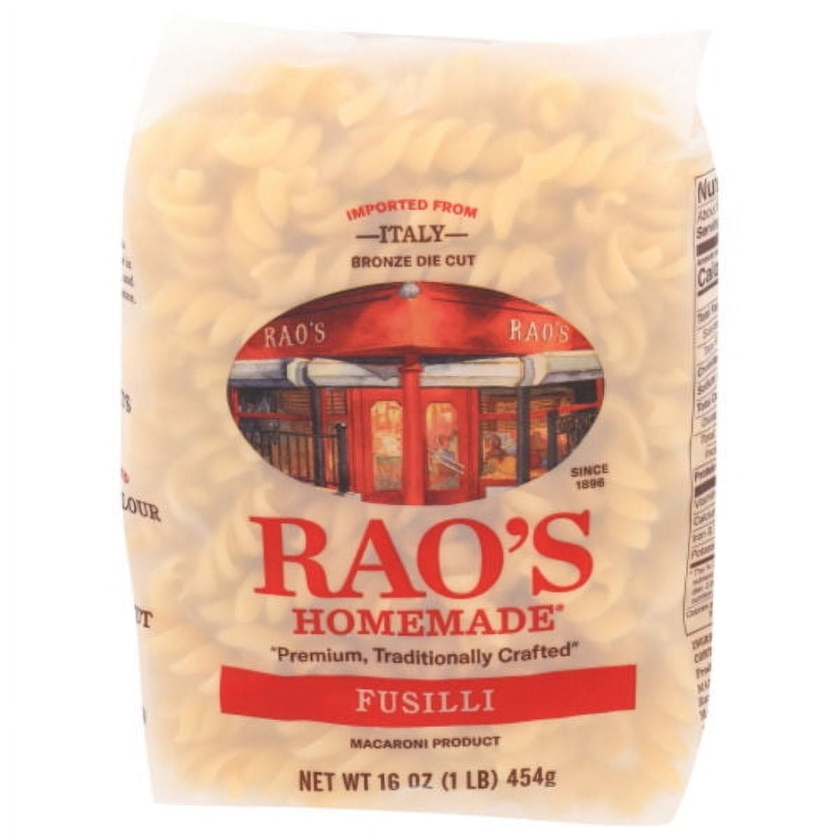 2X - Rao's Homemade Fusilli Pasta 16 oz Package May Vary - Walmart.com
