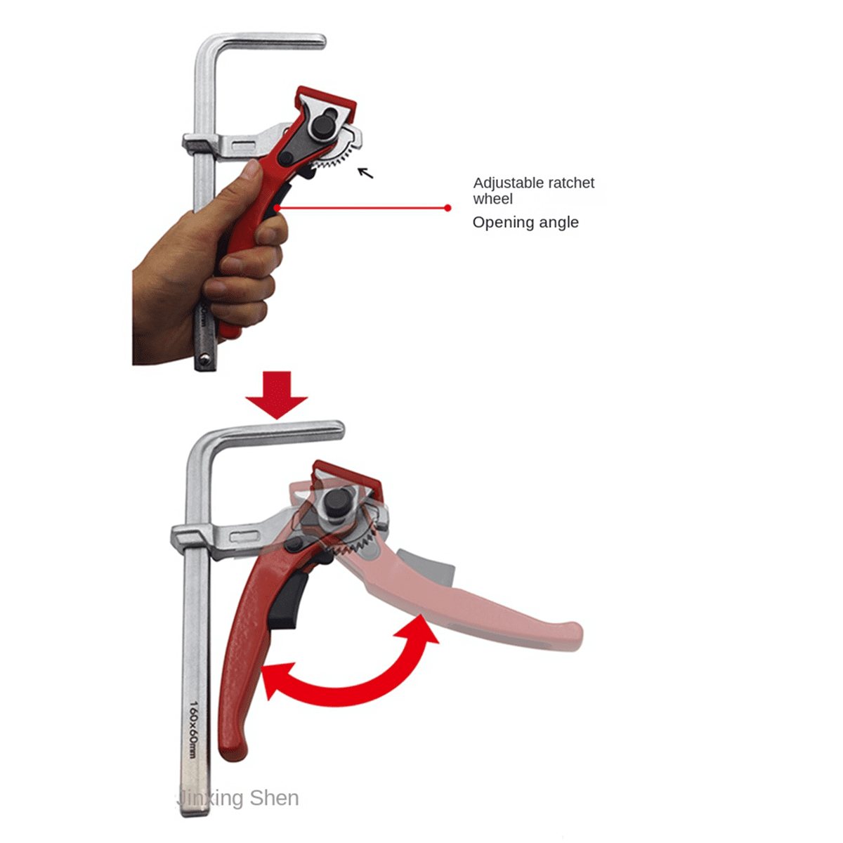 2X Ratchet Table Clamp Quick Release Bar Clamp Steel Clamping F Track ...