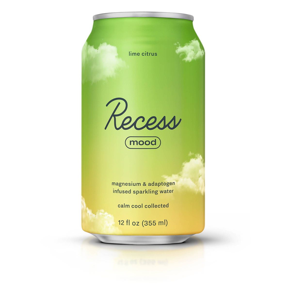 2X - Recess Mood Lime Citrus Sparkling Water with Magnesium L Threonate ...