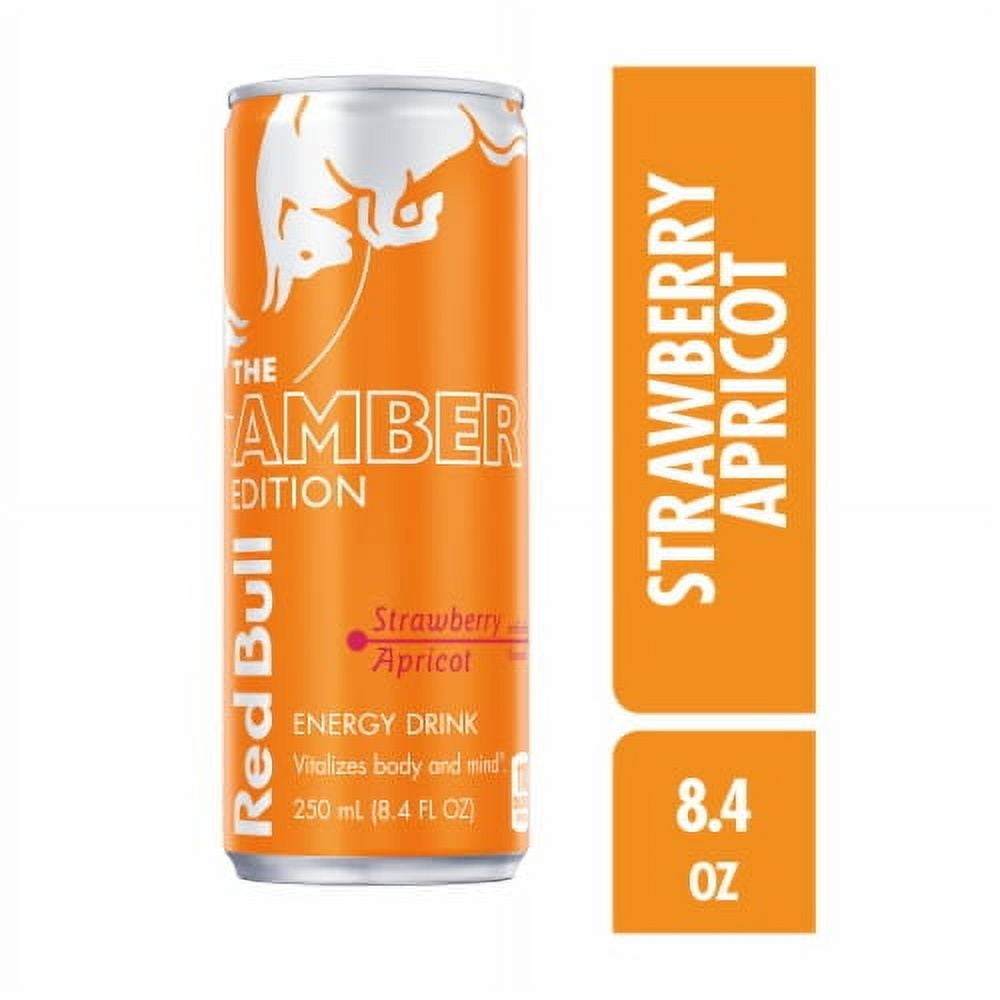Pack of 2 - Red Bull Amber Edition Strawberry Apricot Energy Drink 8.4 ...