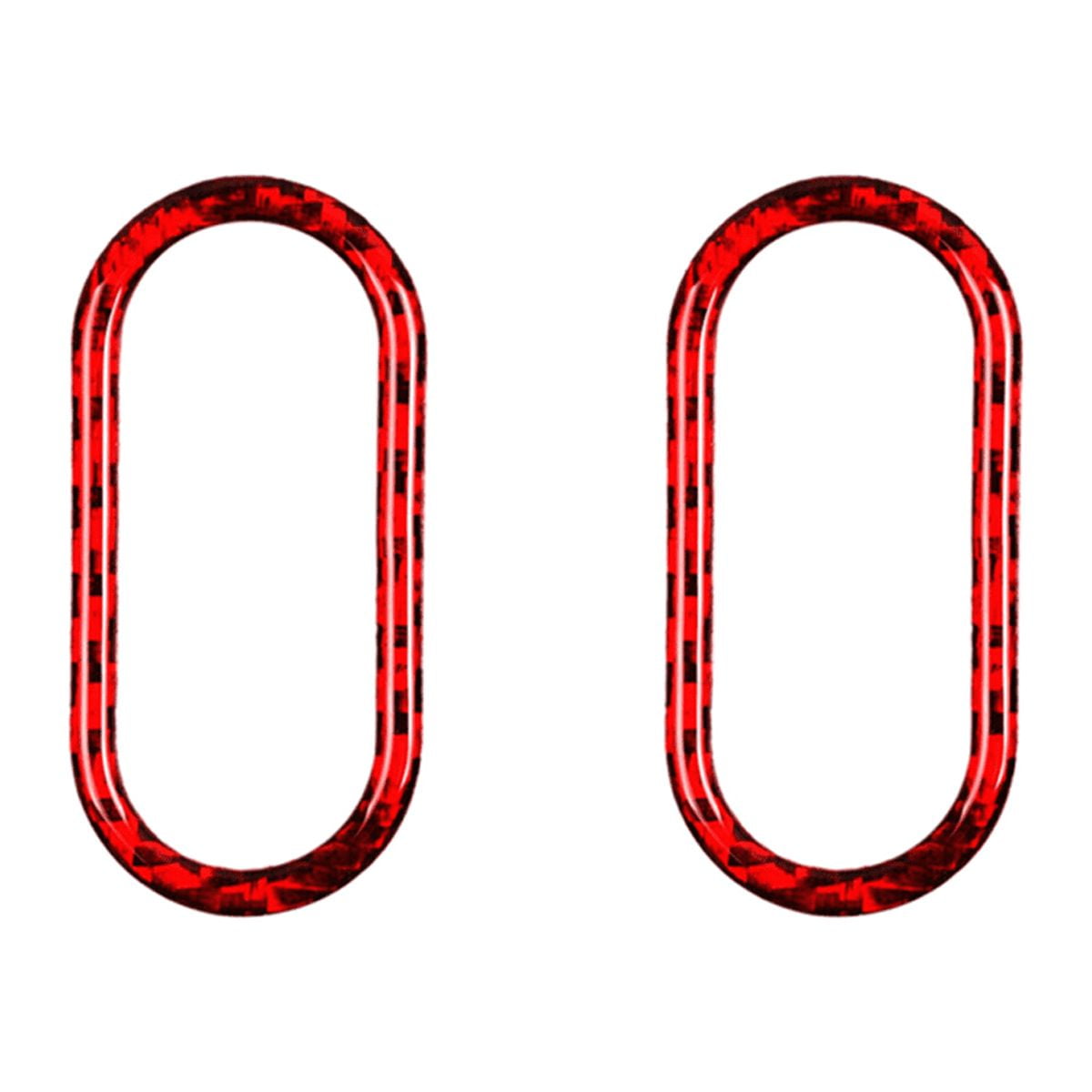 2X Red Carbon Fibre Interior Warning Light Cover for F55 F56 Countryman ...