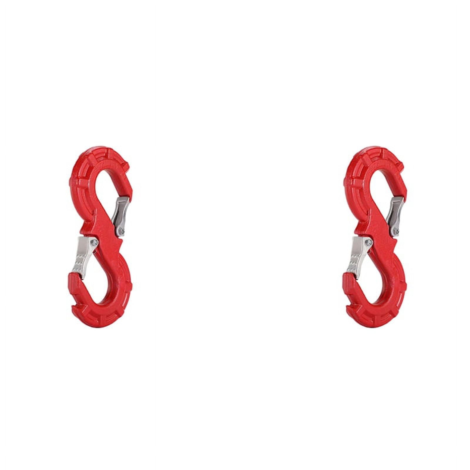 2X Red S-Shape Quick Shackle Trailer Winch Hook Car JK Offroad Towing ...