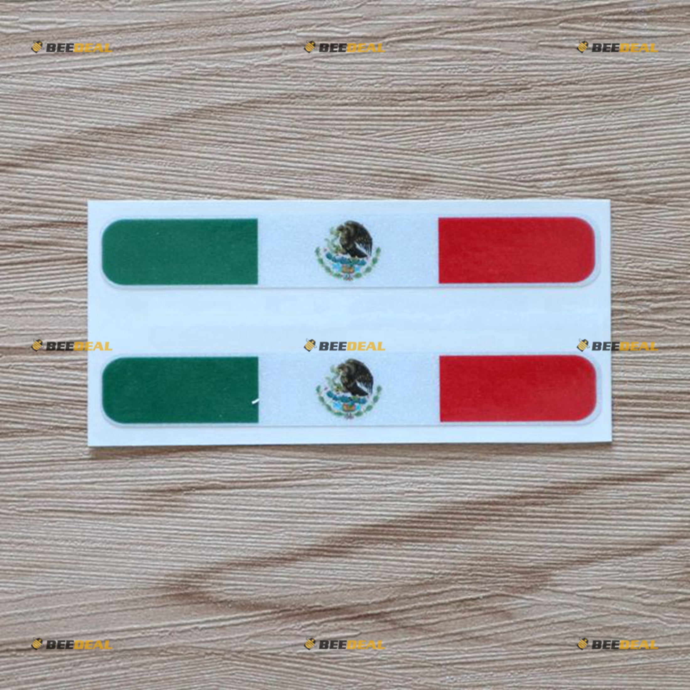 2X Reflective 4" Flag of Mexico Mexican Stripes Decal Sticker Car Vinyl ...