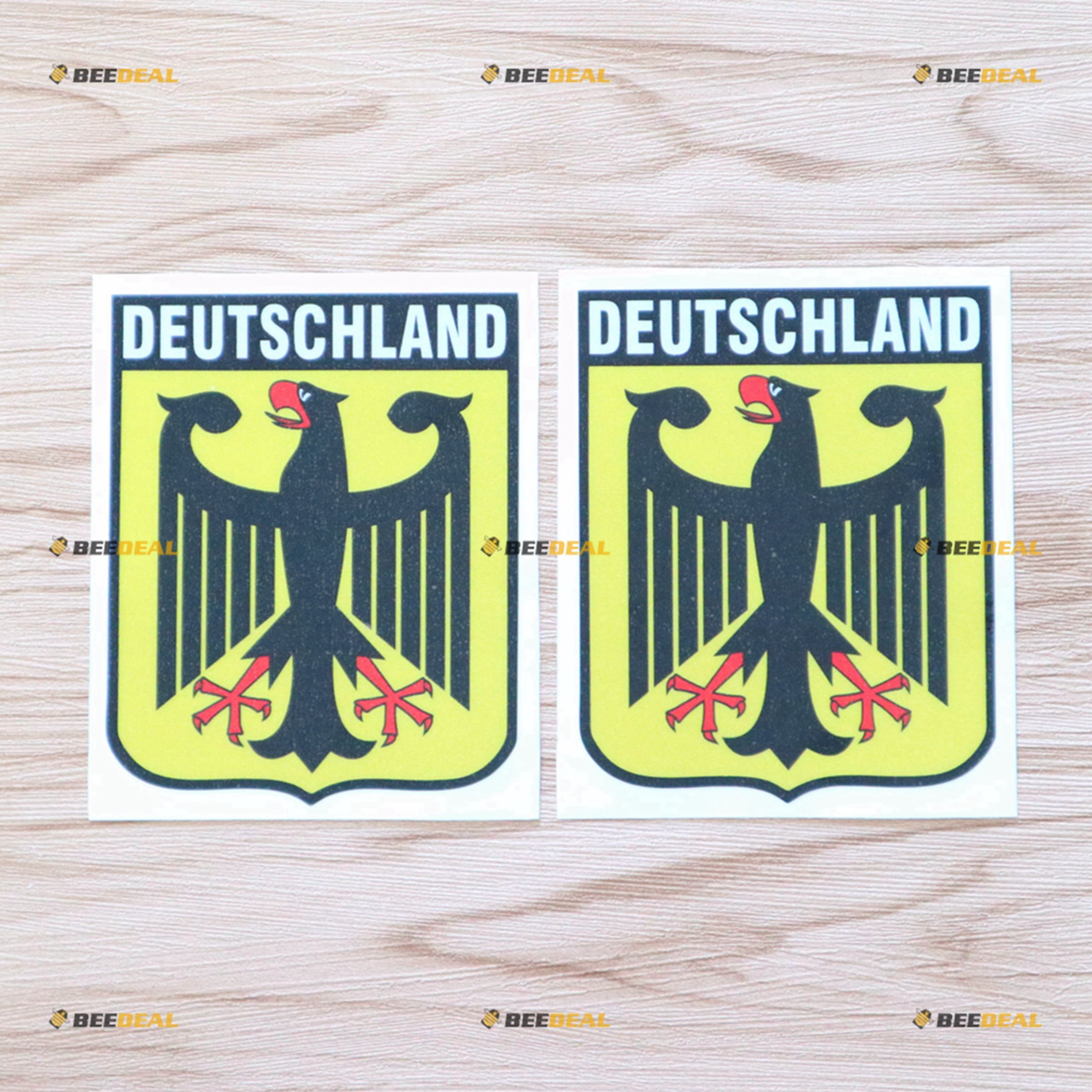 2X Reflective 4" German Coat of Arms Eagle Germany Decal Sticker Car ...