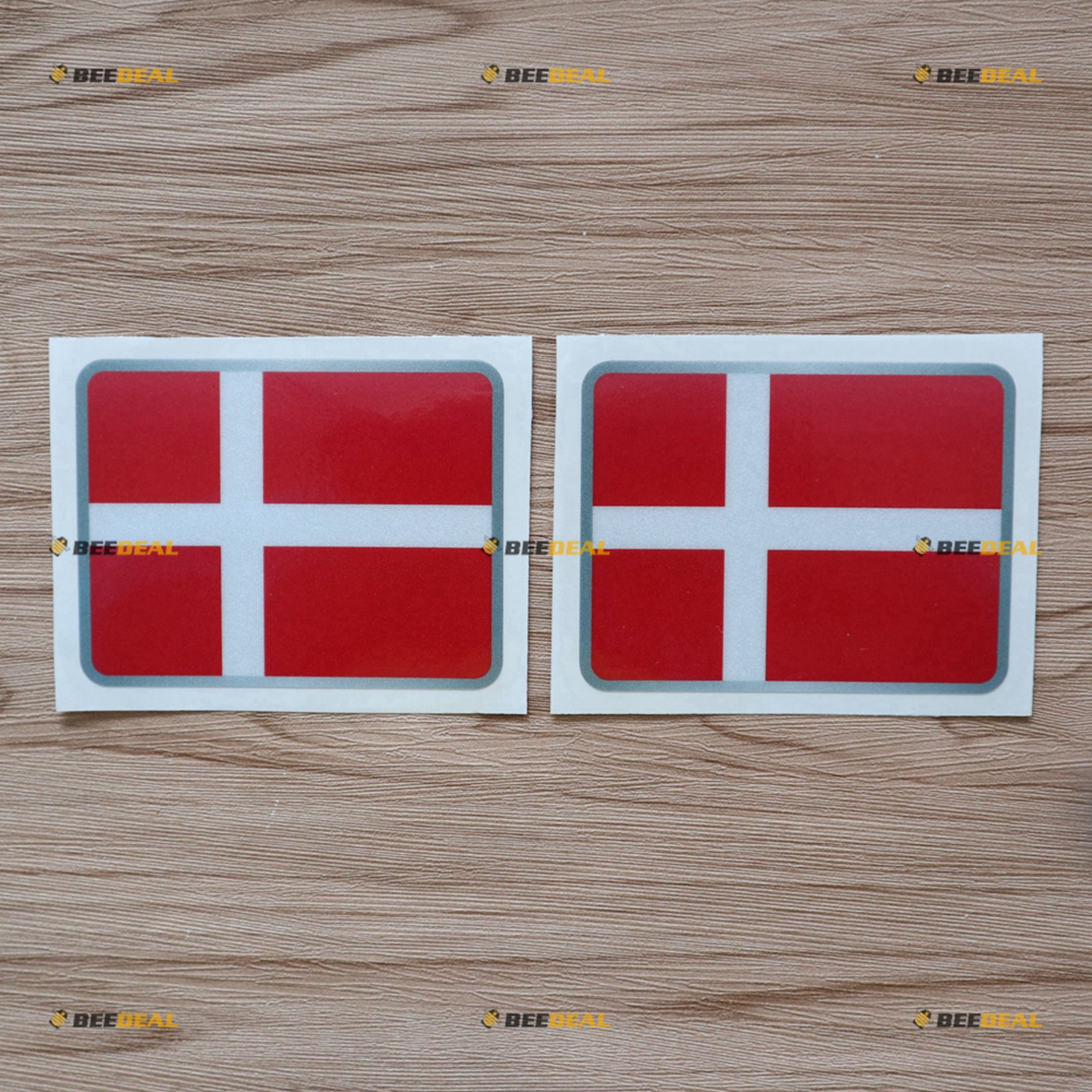2X Reflective 4 Inches Denmark Danish Flag Decal Vinyl Sticker Car ...