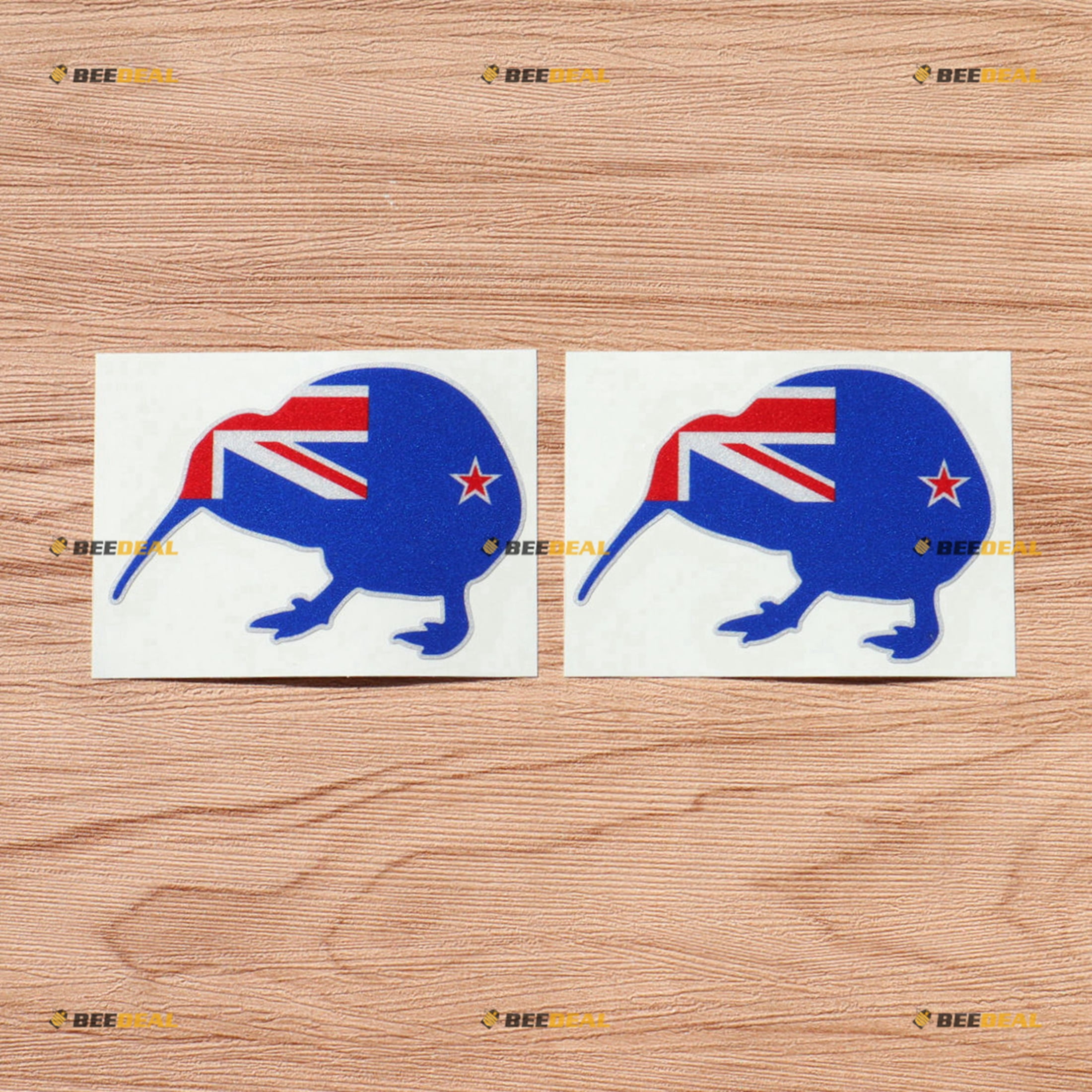 2X Reflective 4" Kiwi Bird New Zealand Flag Decal Sticker Zelanian Flag ...