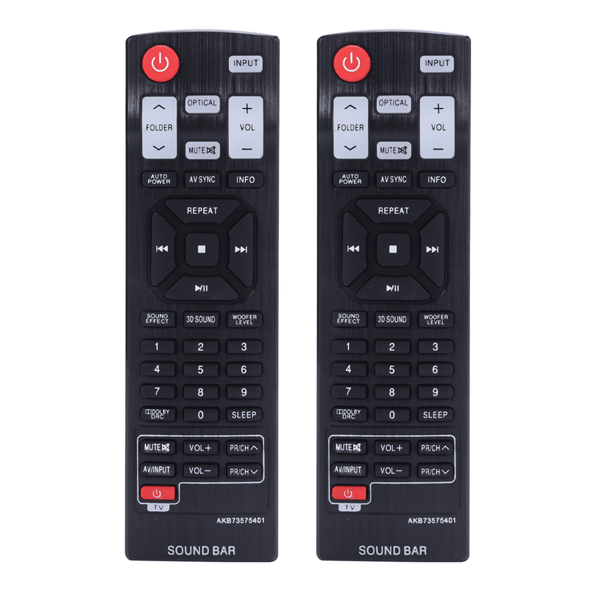 2X Remote Control Akb73575401 for Sound Bar Nb2430A Nb4540 Nb5540A ...