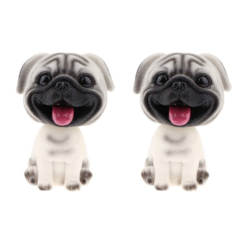 2X Resin Cute Dog Bobbing Puppy Figurine Toy Home Home/Car Dashboard ...