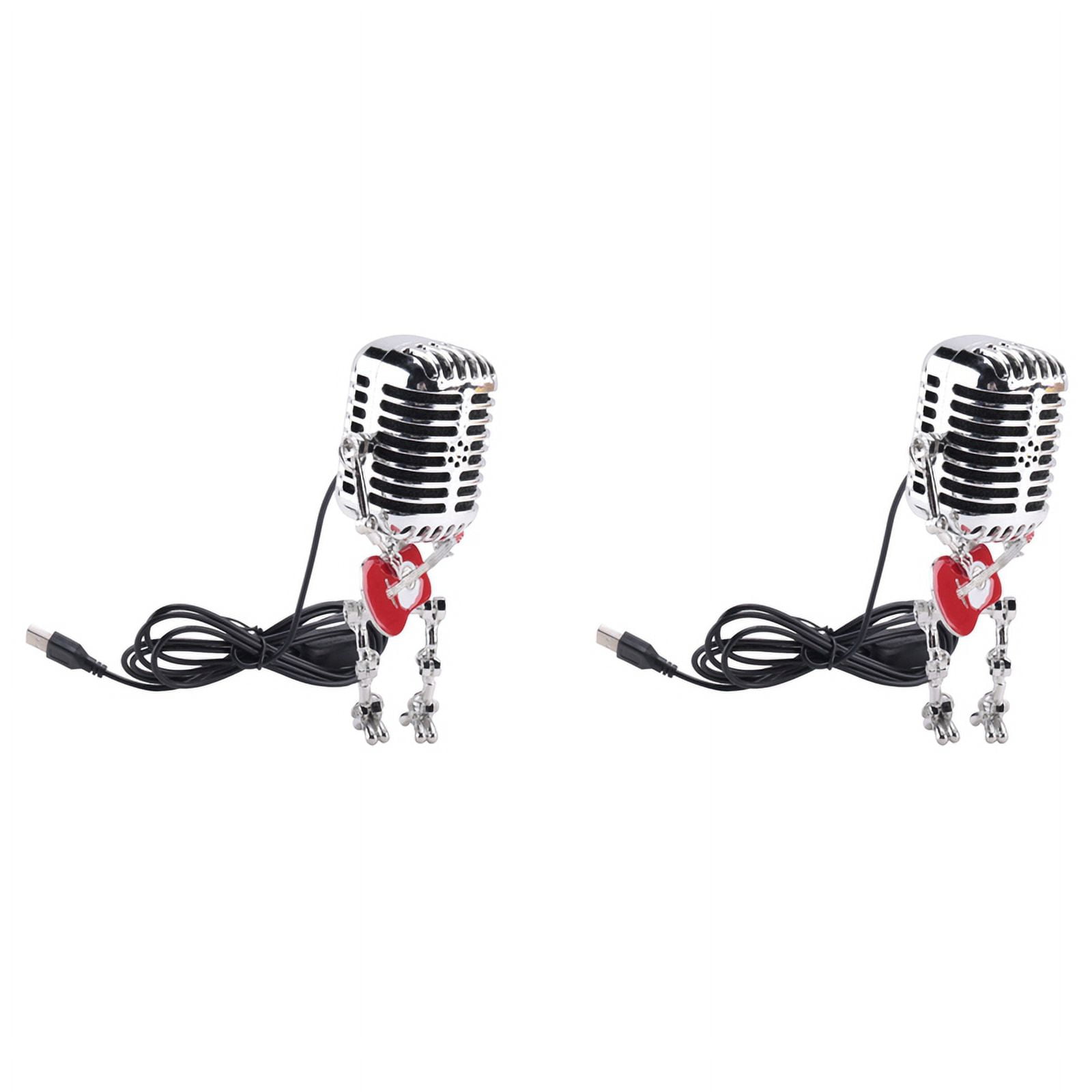 2X Retro Style Vintage Microphone Robot Desk Lamp, Vintage Microphone ...