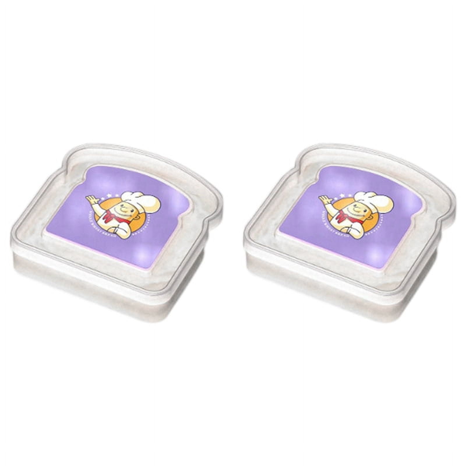2X Reusable Sandwich Container Sealed Food Container Transparent Bread ...