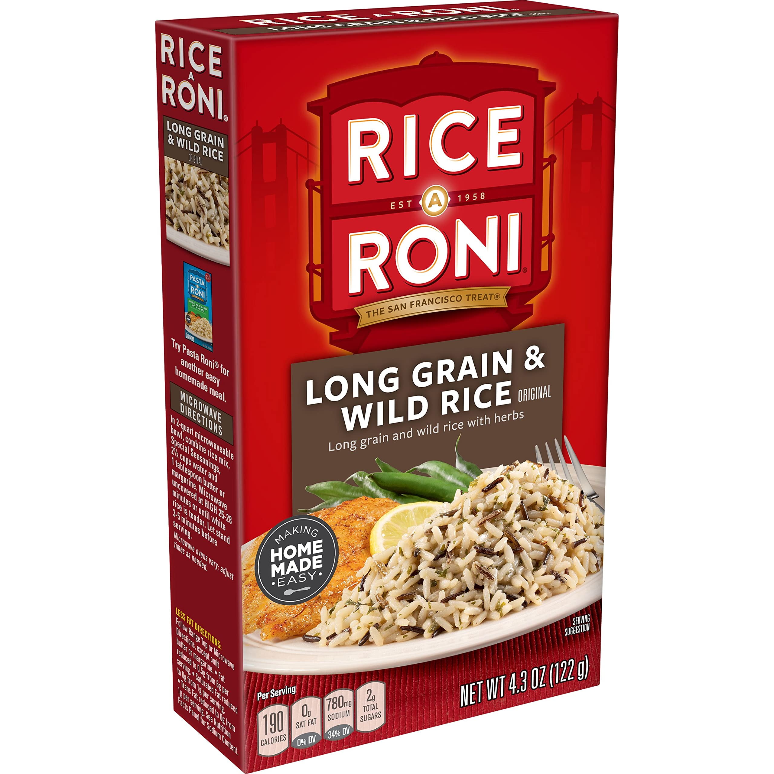 2X-Rice-A-Roni Long Grain & Wild Rice - 4.3 oz - Walmart.com