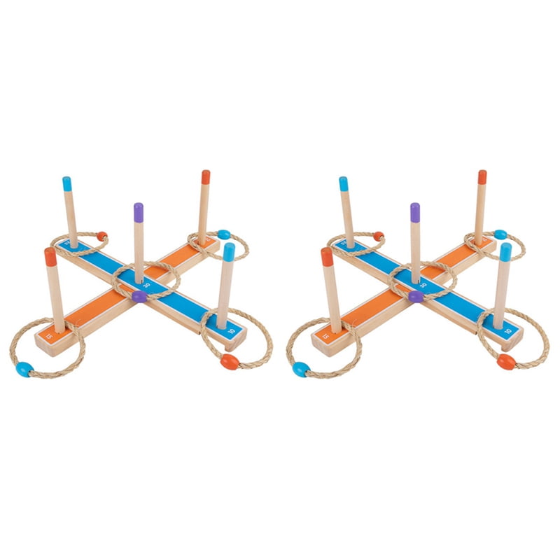 2X Ring Toss Toy Set Kids Outdoor Throwing Ring Game 3-12 Years Kids ...