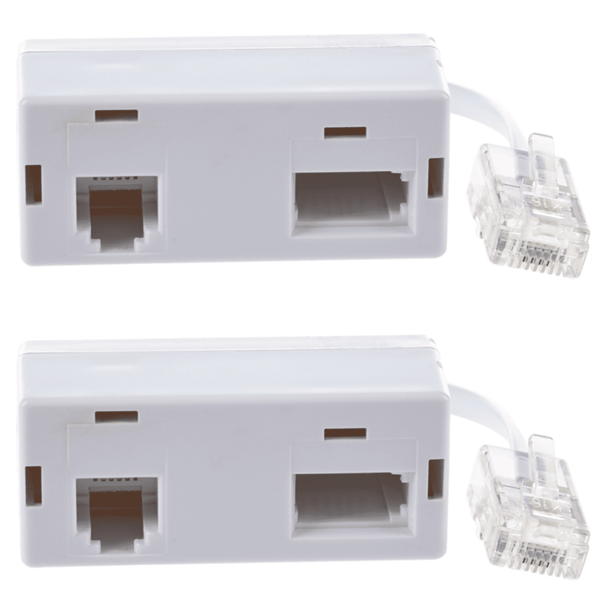 2X Rj45 Plug to Bt Rj11 Secondary Splitter Telephone Adapter - Walmart ...