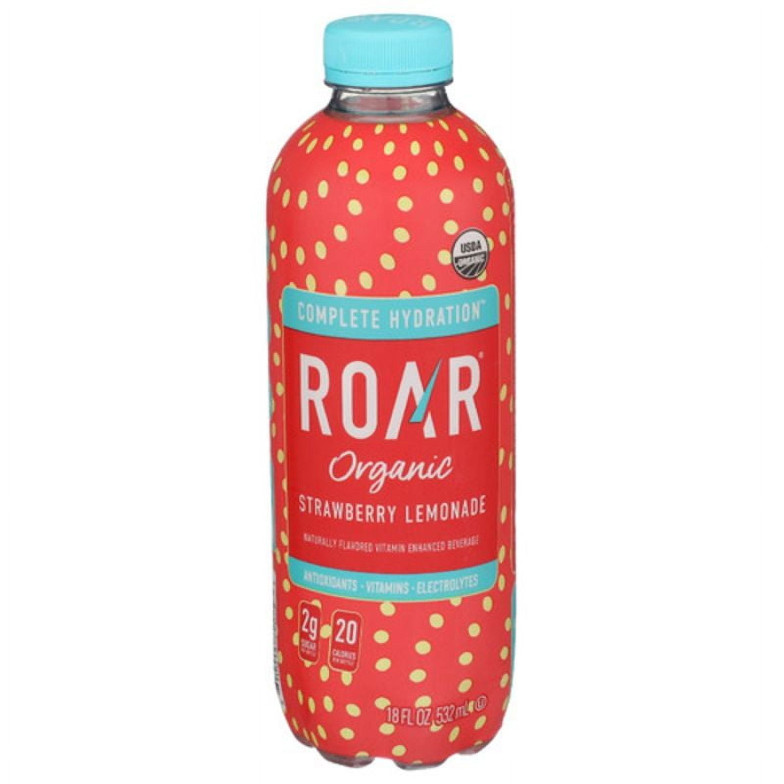 2X - Roar Organic Strawberry Lemonade Flavored Water 18 fl oz - Walmart.com