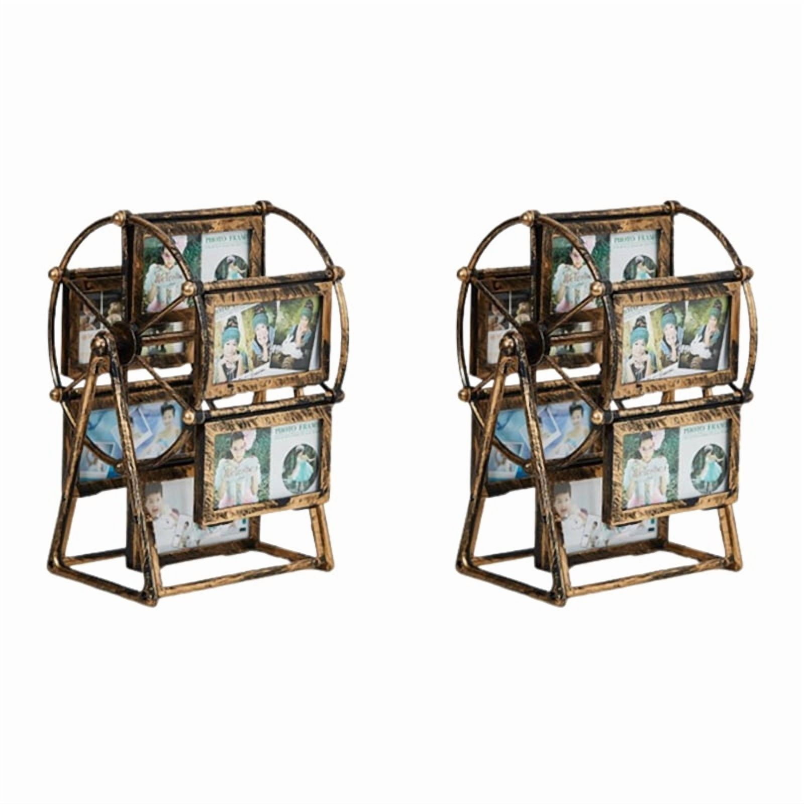 2X Rotating Windmills Wheel Picture Frame Photo Album Self Assembly ...