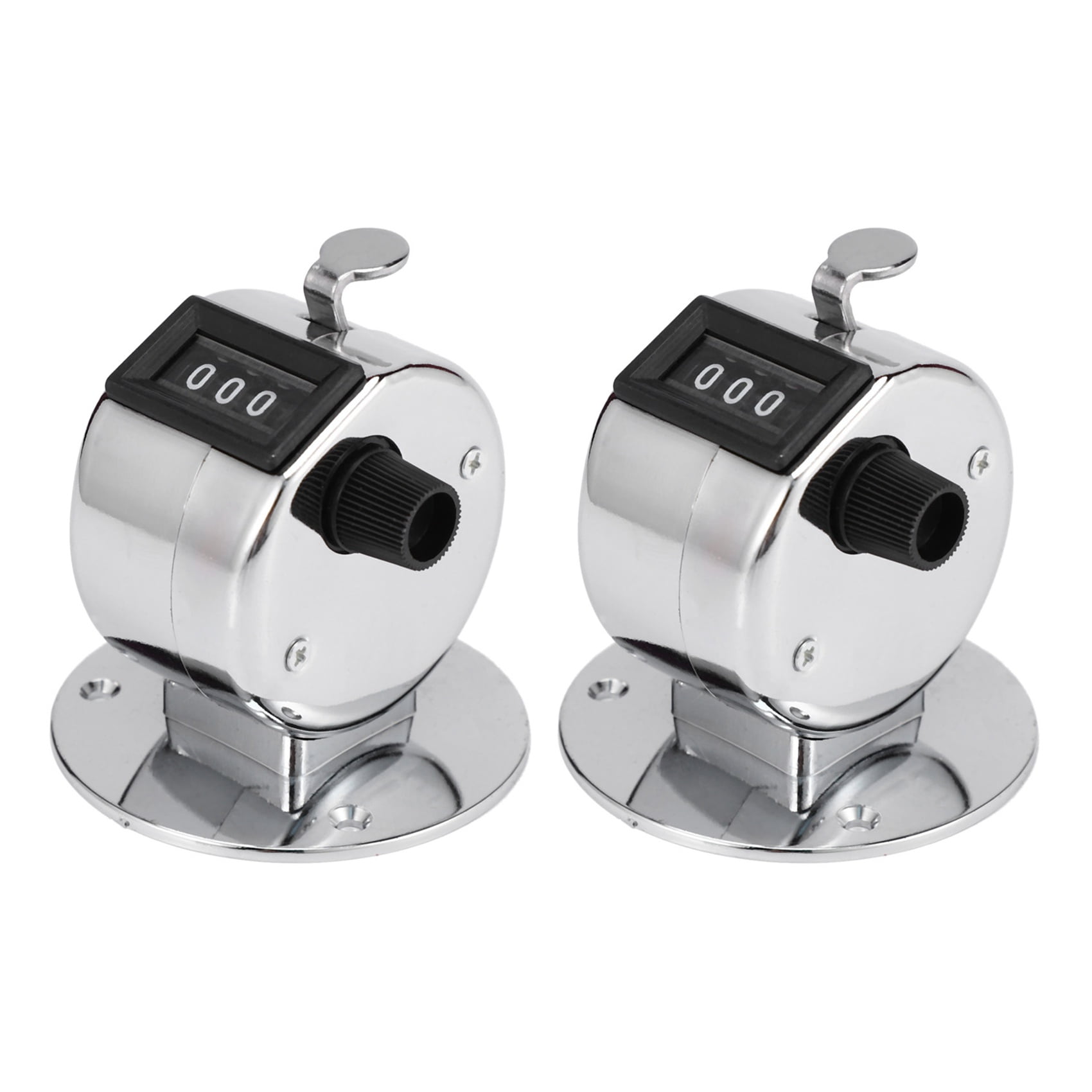 2X Round Base 4 Digit Manual Hand Tally Mechanical Palm Click Counter ...