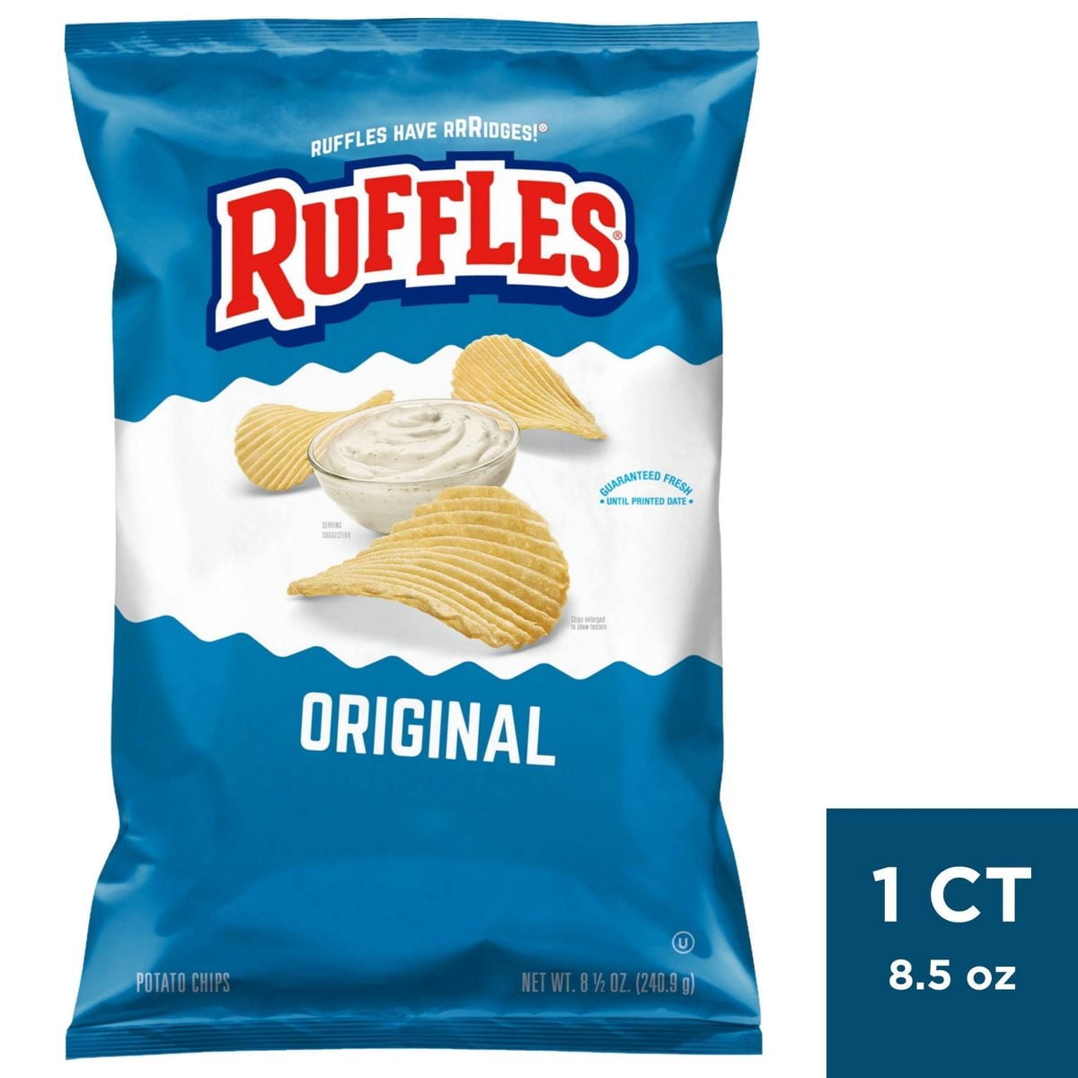 Ruffles Original Flavor Ridged Potato Chips - 8.5oz - Walmart.com
