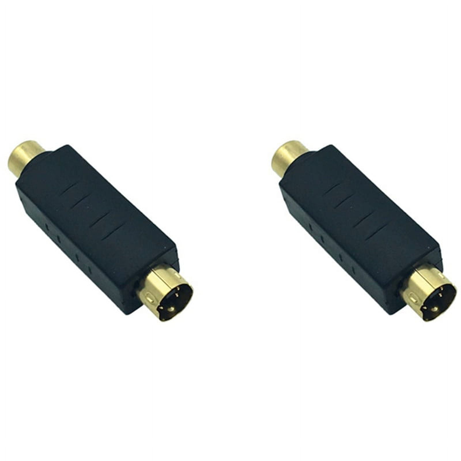 2X S-Video Male to RCA Female Composite Video Adapter Plug Converter ...