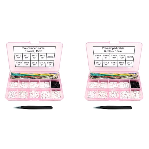 2X SH1.0 Connectors and Pre-Crimped Cables SH1.0mm for FPV Drone Flight ...