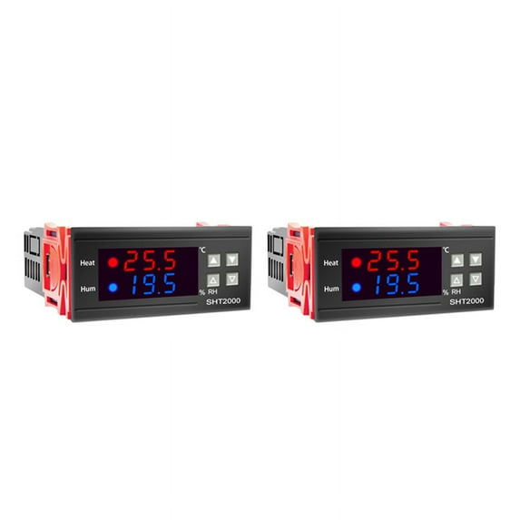 2X SHT2000 Temperature Humidity Controller Thermostat Humidistat Indoor ...