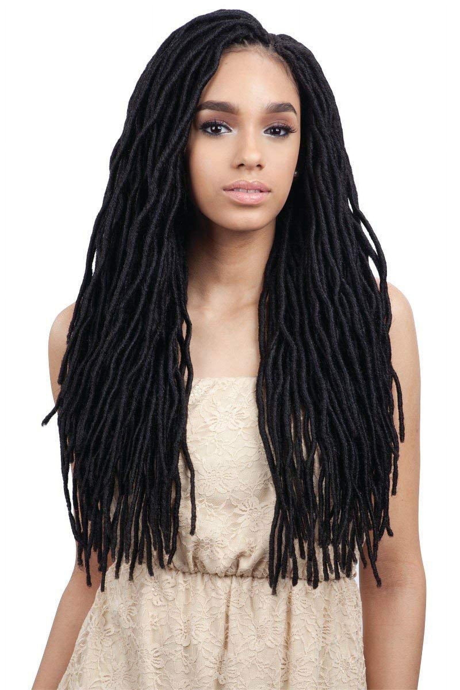 PACK* 2X SOFT WAVY FAUX LOC 20" - Synthetic Crochet Braid Dread [1B Off ...