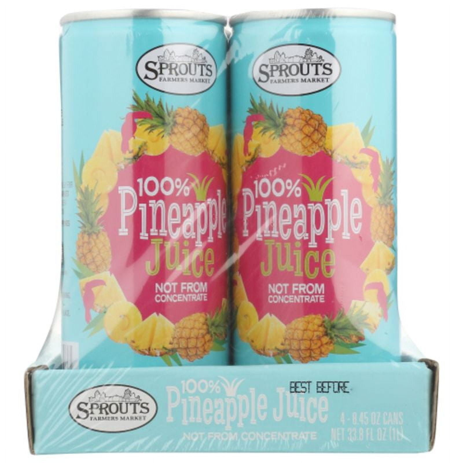 2X - SPT 100% Pineapple Juice 4 Pack Cans 4 x 8.45 fl oz - Walmart.com