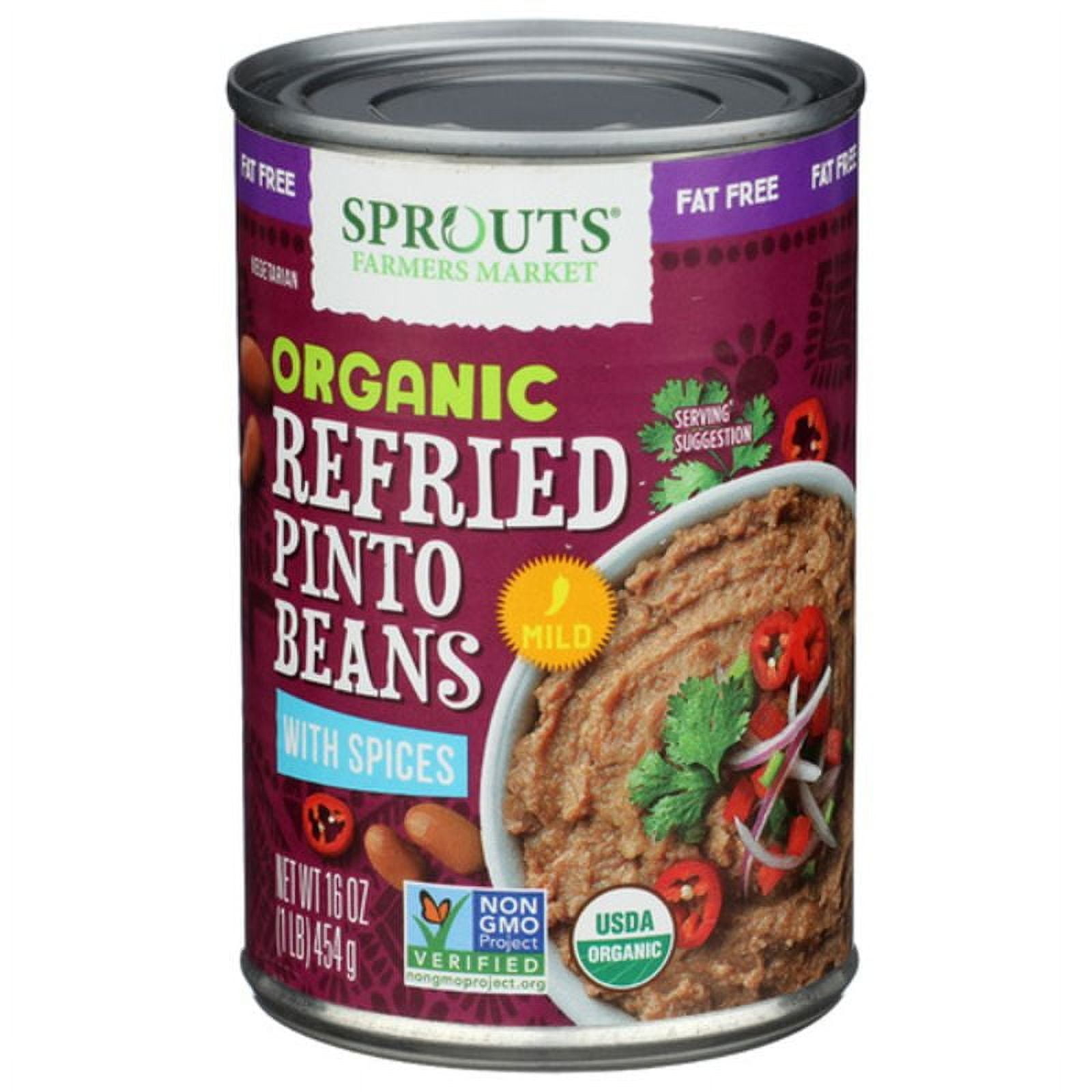 2X - SPT Organic Fat Free Refried Pinto Beans with Spices 16 oz ...