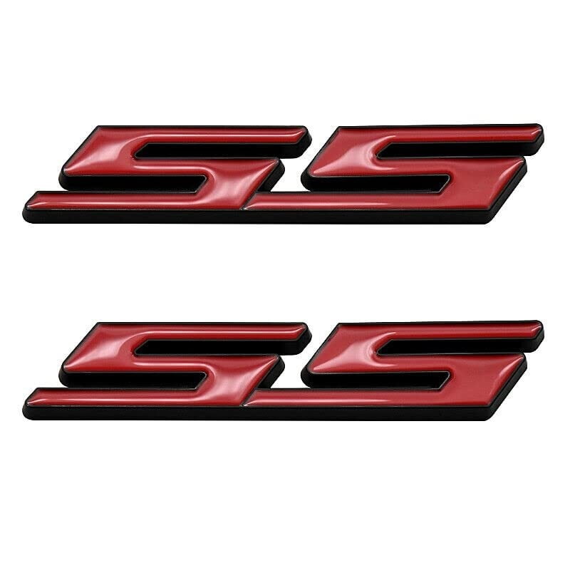 2X SS Emblems Metal 3D Side Fender Trunk Badge Decal Sticker Logo ...