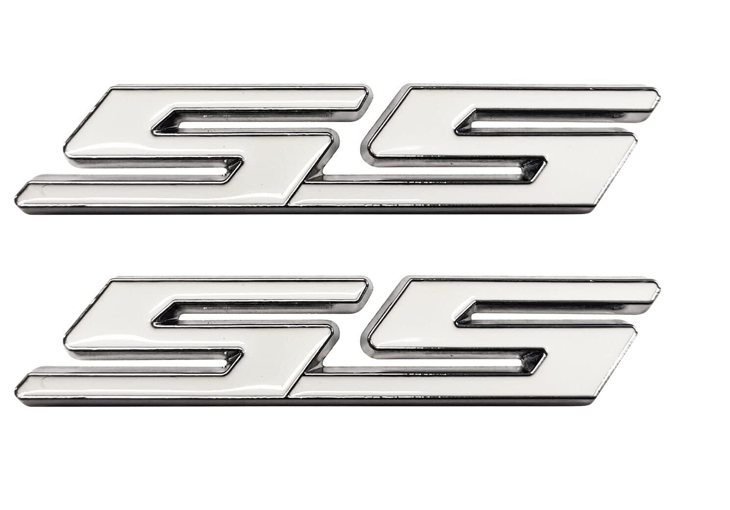 2X SS Emblems Metal 3D Side Fender Trunk Badge Decal Sticker Logo ...