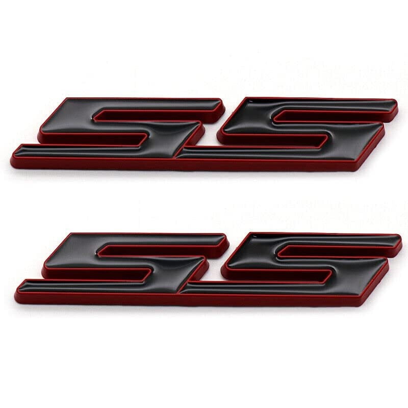 2X SS Emblems Metal 3D Side Fender Trunk Badge Decal Sticker Logo ...