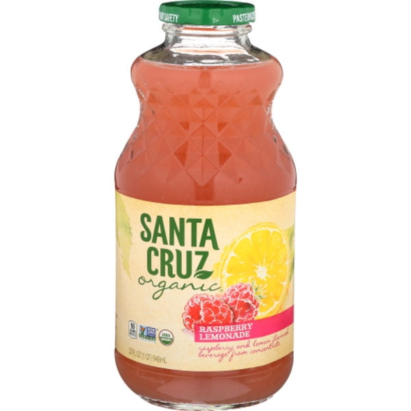 2X - Santa Cruz Organic Raspberry Frosted Lemonade 32 fl oz Package May ...