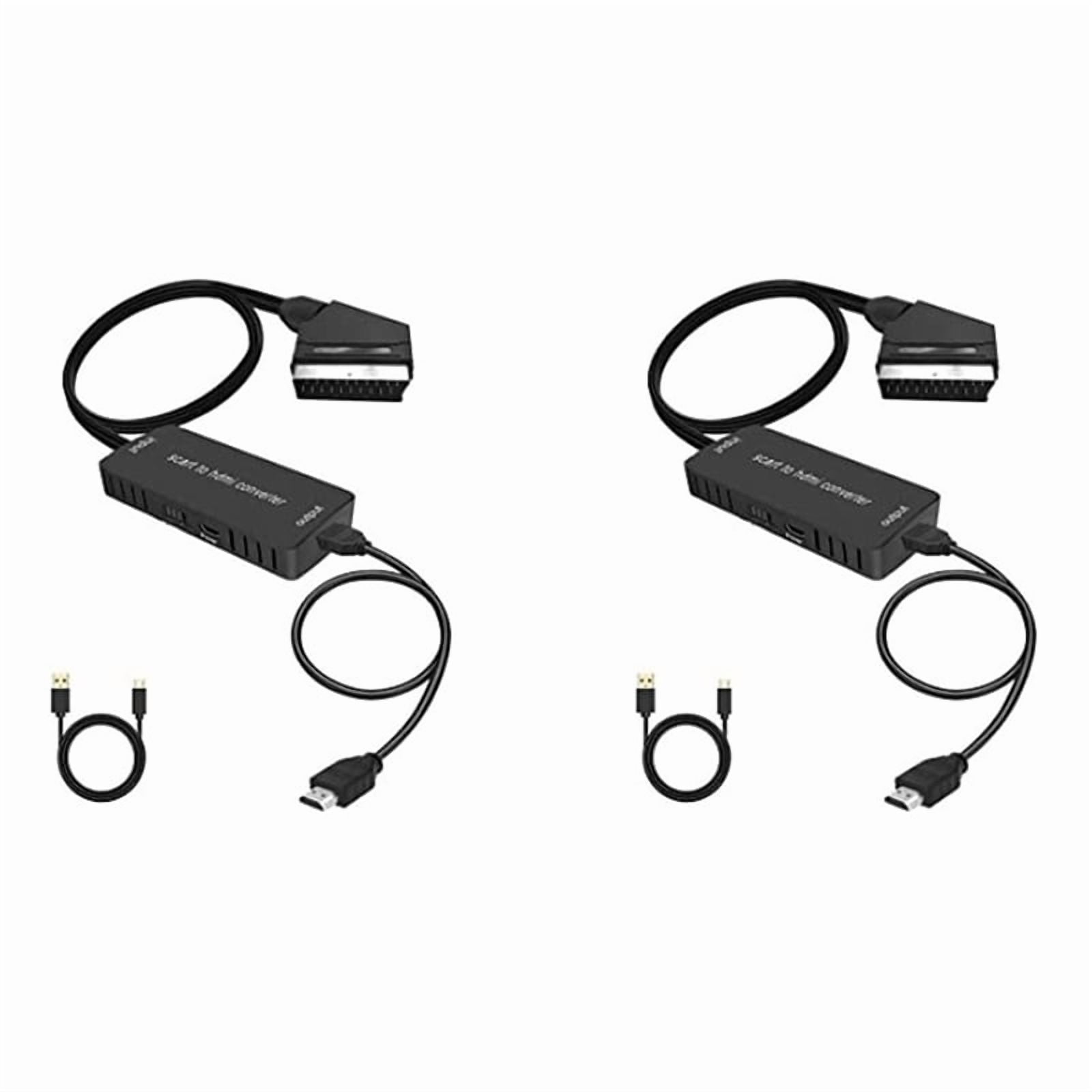 2X Scart to -Converter Audio Converter Video Cablebox Adapter Supports ...