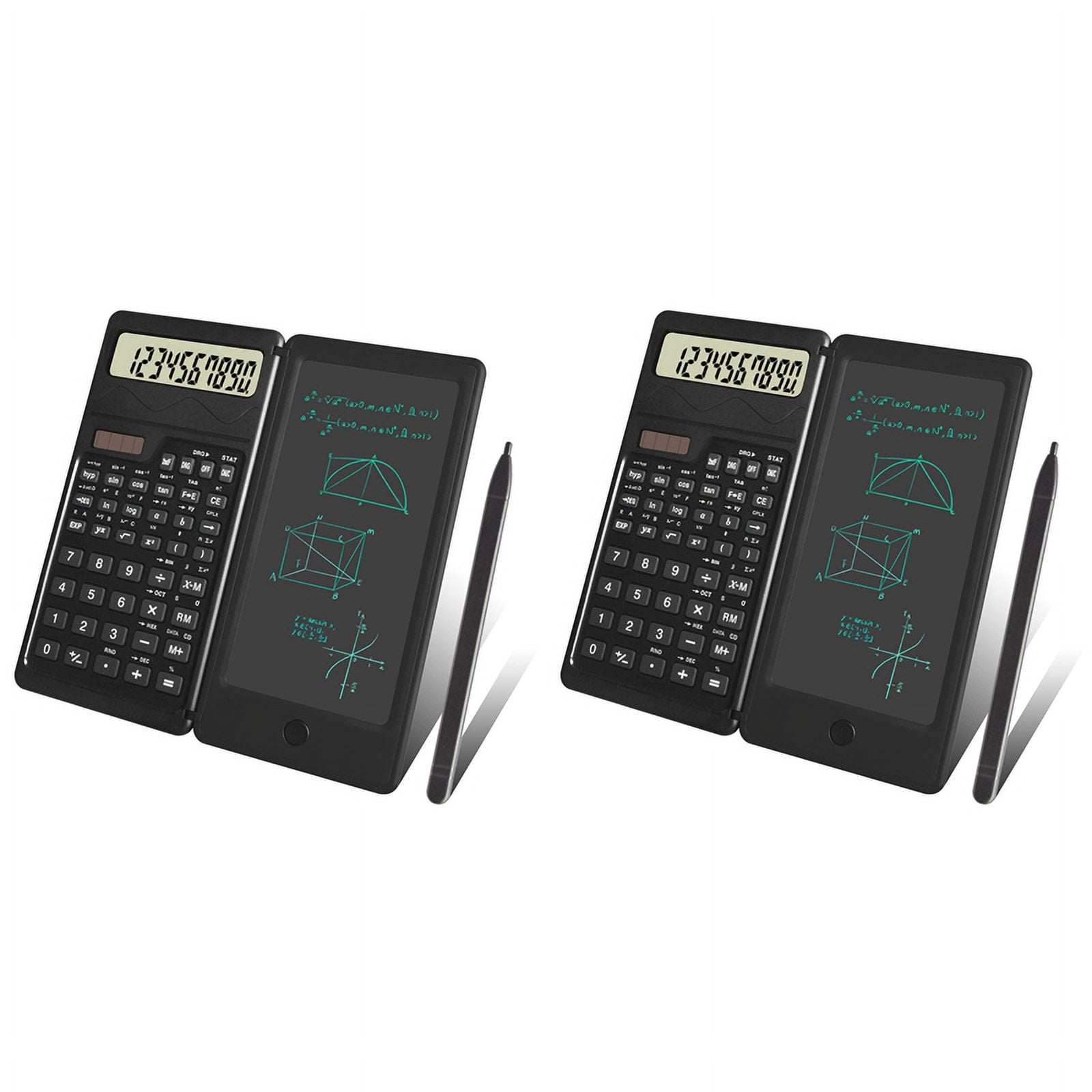 2X Scientific Calculators,12-Digit LCD Display Desk Calculator with ...