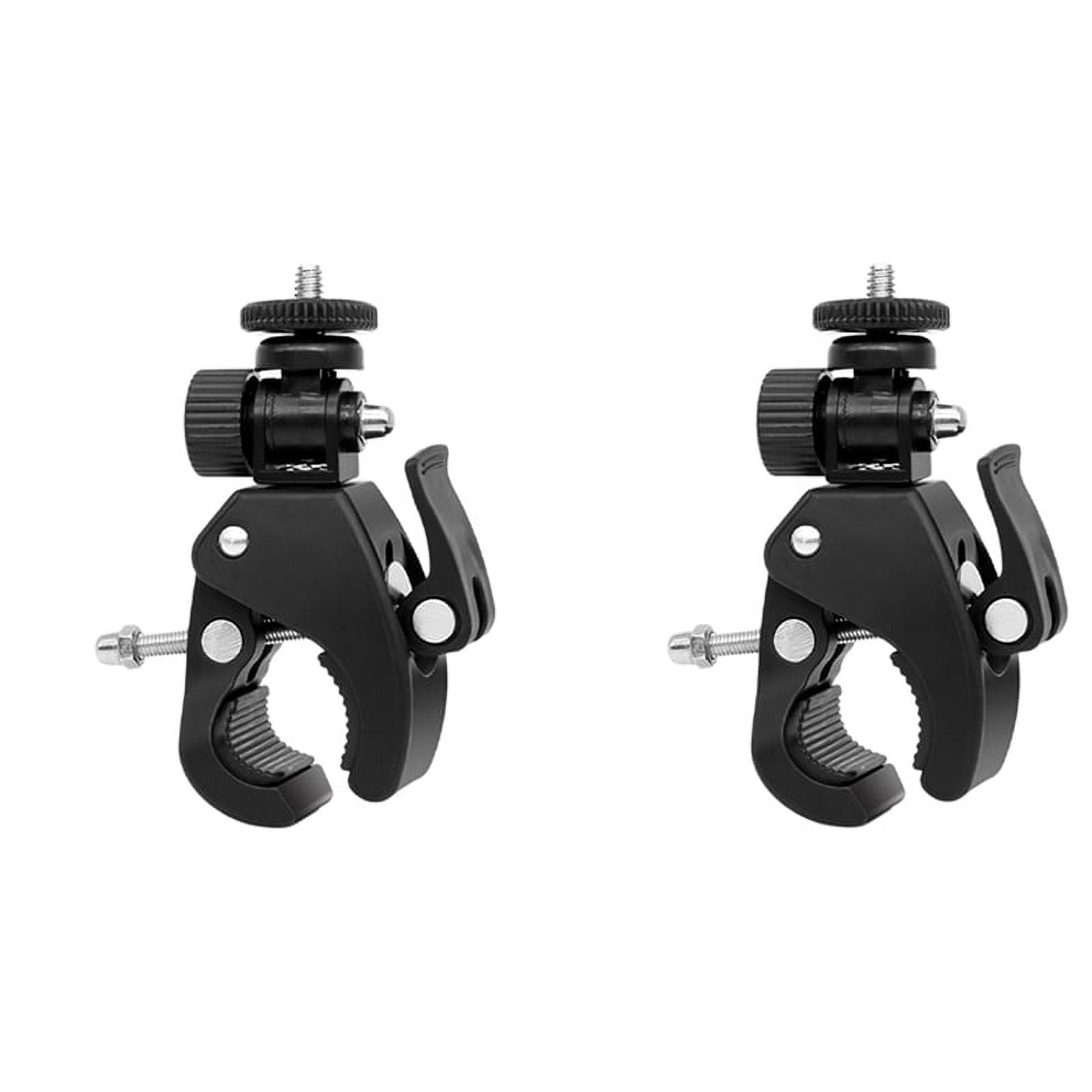 2X Screw Tripod Clamp Stand Sport Camera Holder Bicycle Mount Clip ...