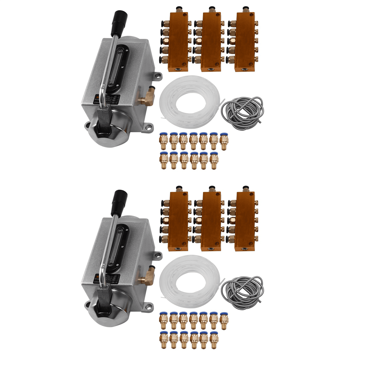 2X Set Lubricating Oil Pump Hand-Actuated Cnc Router Electromagnetic ...