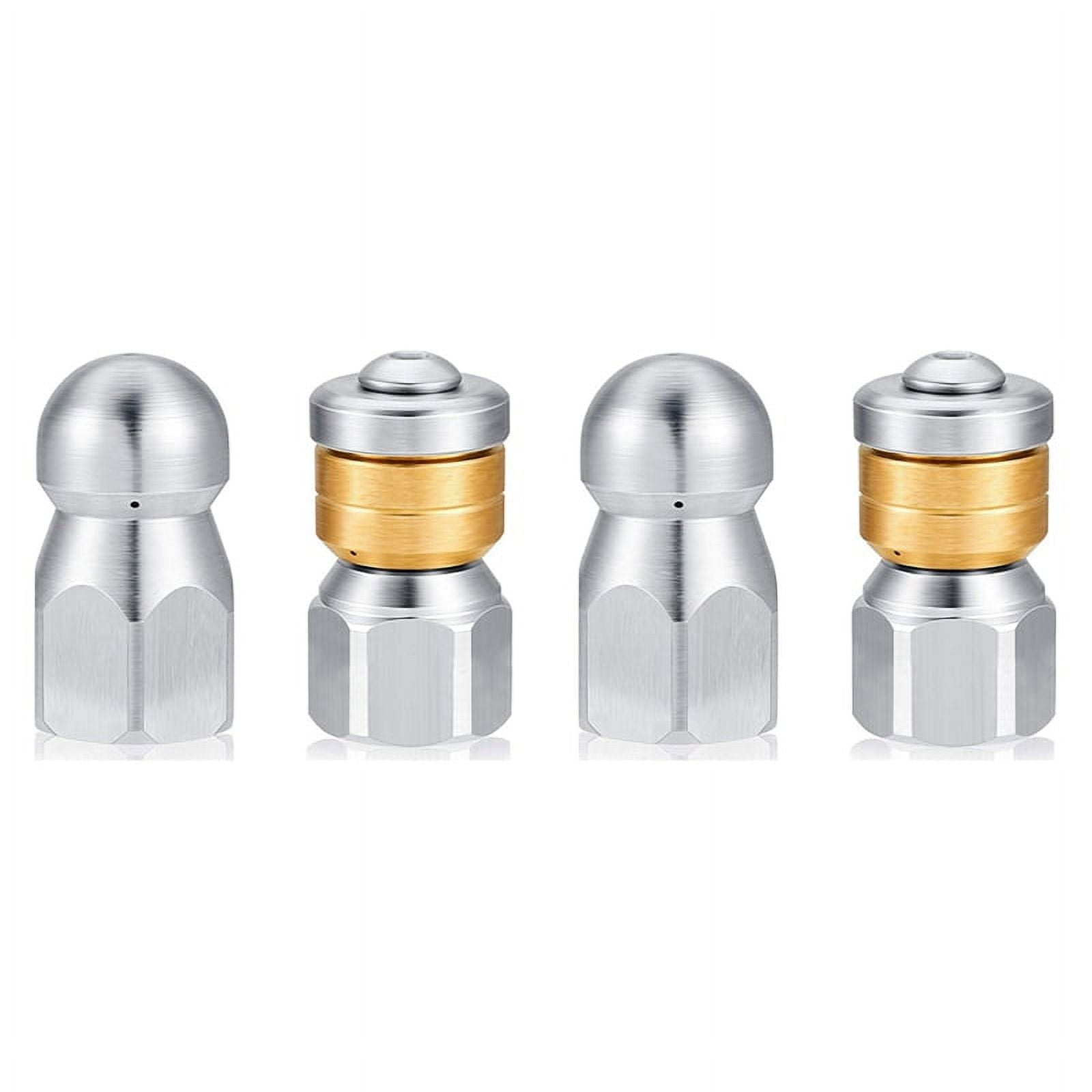 2X Sewer Jetter Hose Nozzle,High Pressure Washer Hose Nozzle,1 Button ...