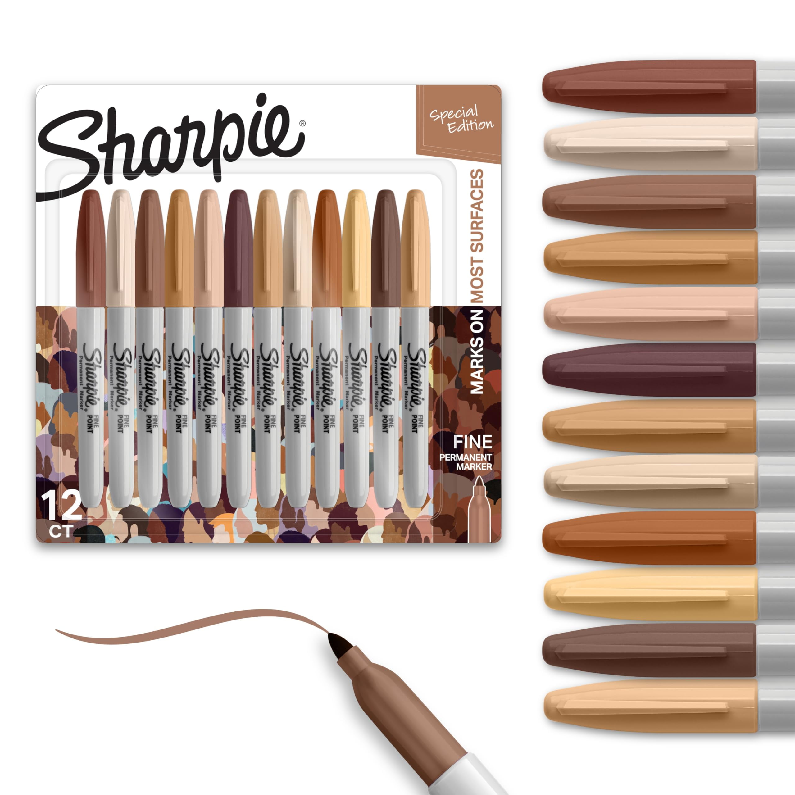 2X - Sharpie Permanent Markers Portrait Colors Skin Tone Markers Set ...