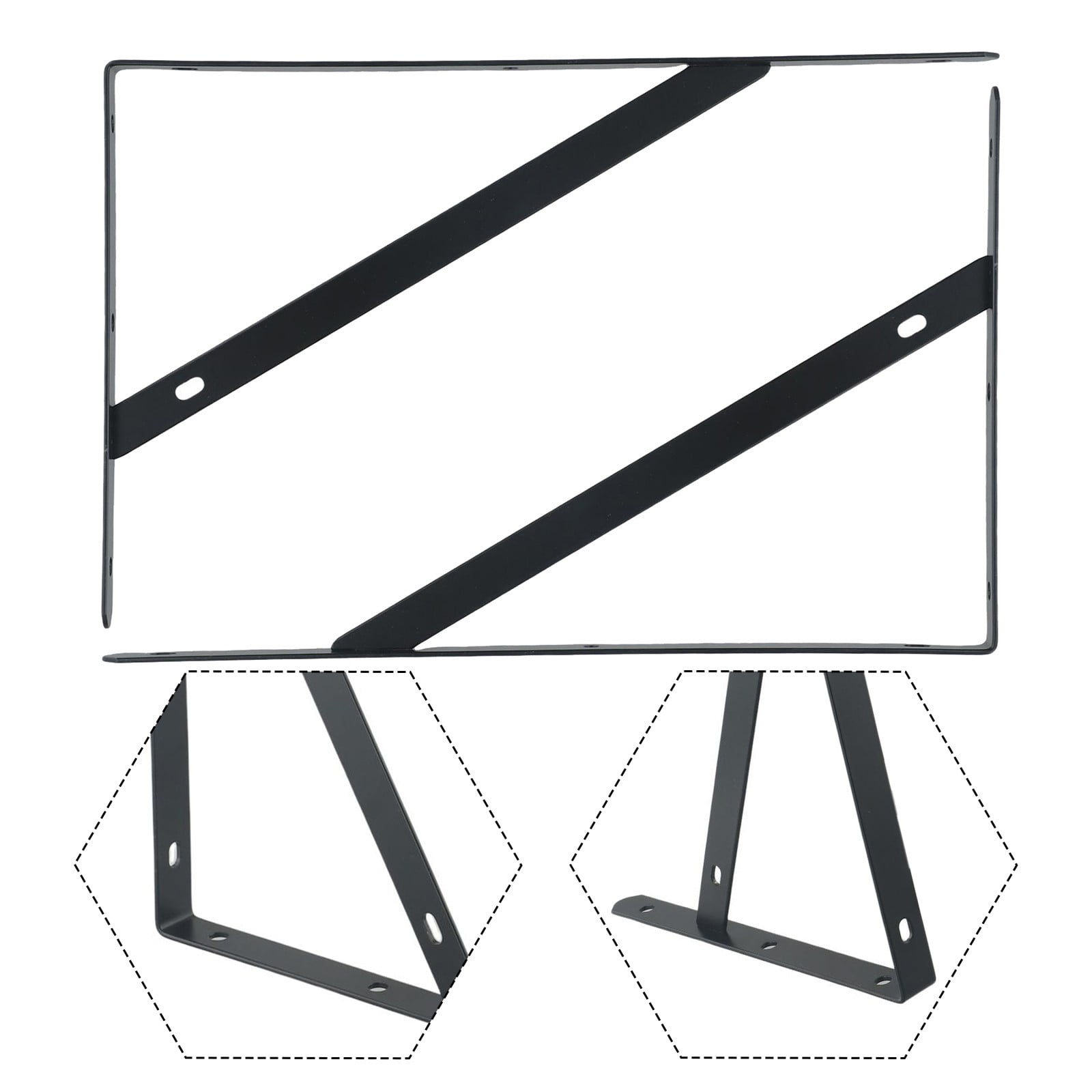 2X Shelf Bracket L Shape Corner Brace Shelf Triangle Angle Brackets ...