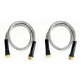2X Short Garden Hose 3ft X 5/8 Inch, for Hose Reel Faucet,Stainless ...