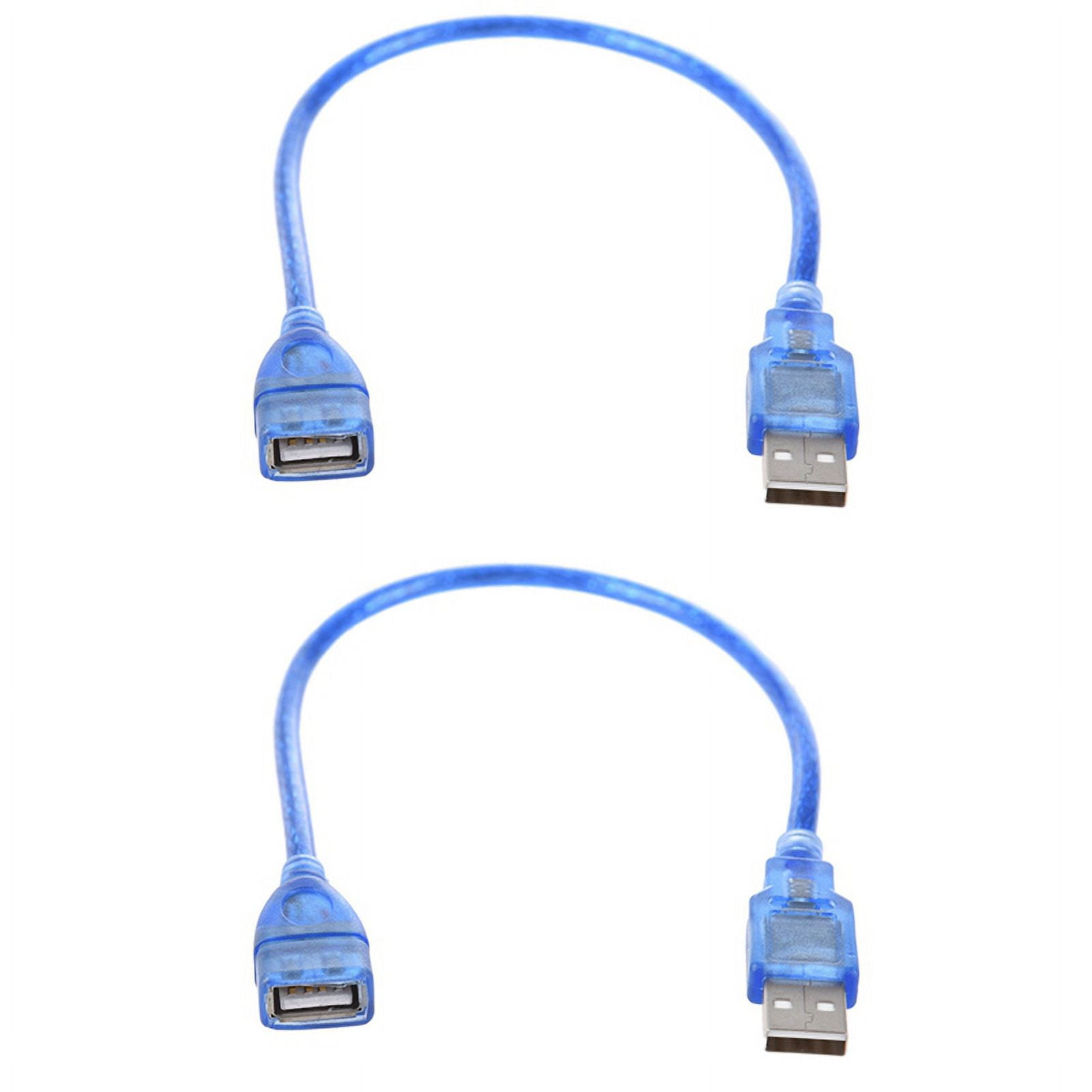 2X Short USB 2.0 A Female to Male Extension Cable - Walmart.com