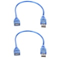 2X Short USB 2.0 A Female to Male Extension Cable - Walmart.com